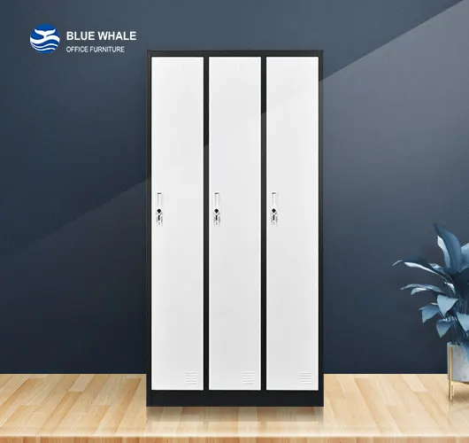 3 Door Steel Clothing Lockers | Blue Whale